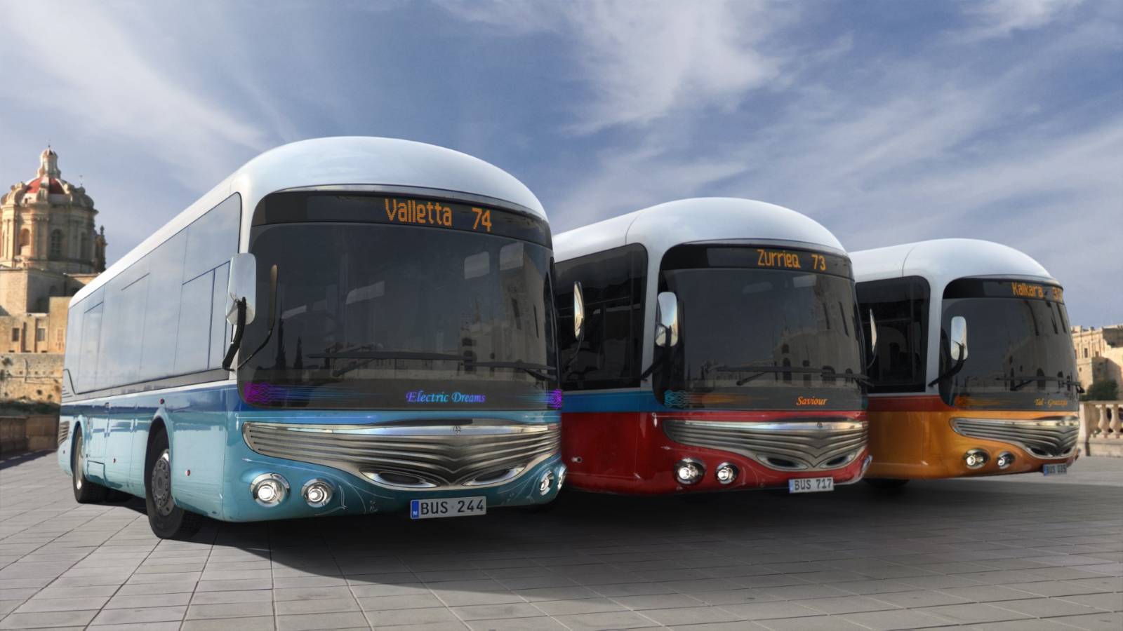 Malta’s traditional buses reimagined as Mizzi Studio transforms fleet ...