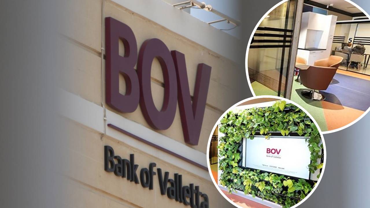 Bank of Valletta Paola concept branch reopens for business